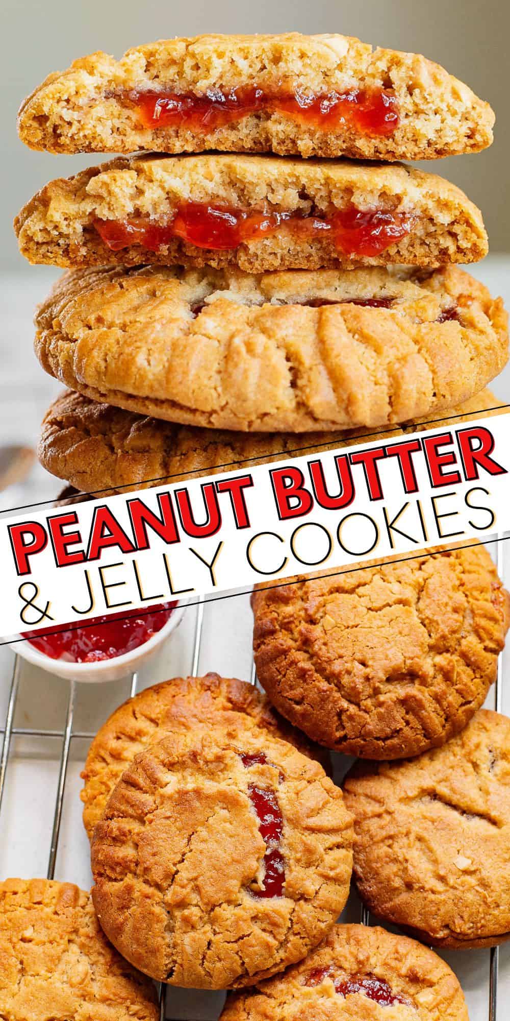 Peanut Butter Jelly Stuffed Cookies