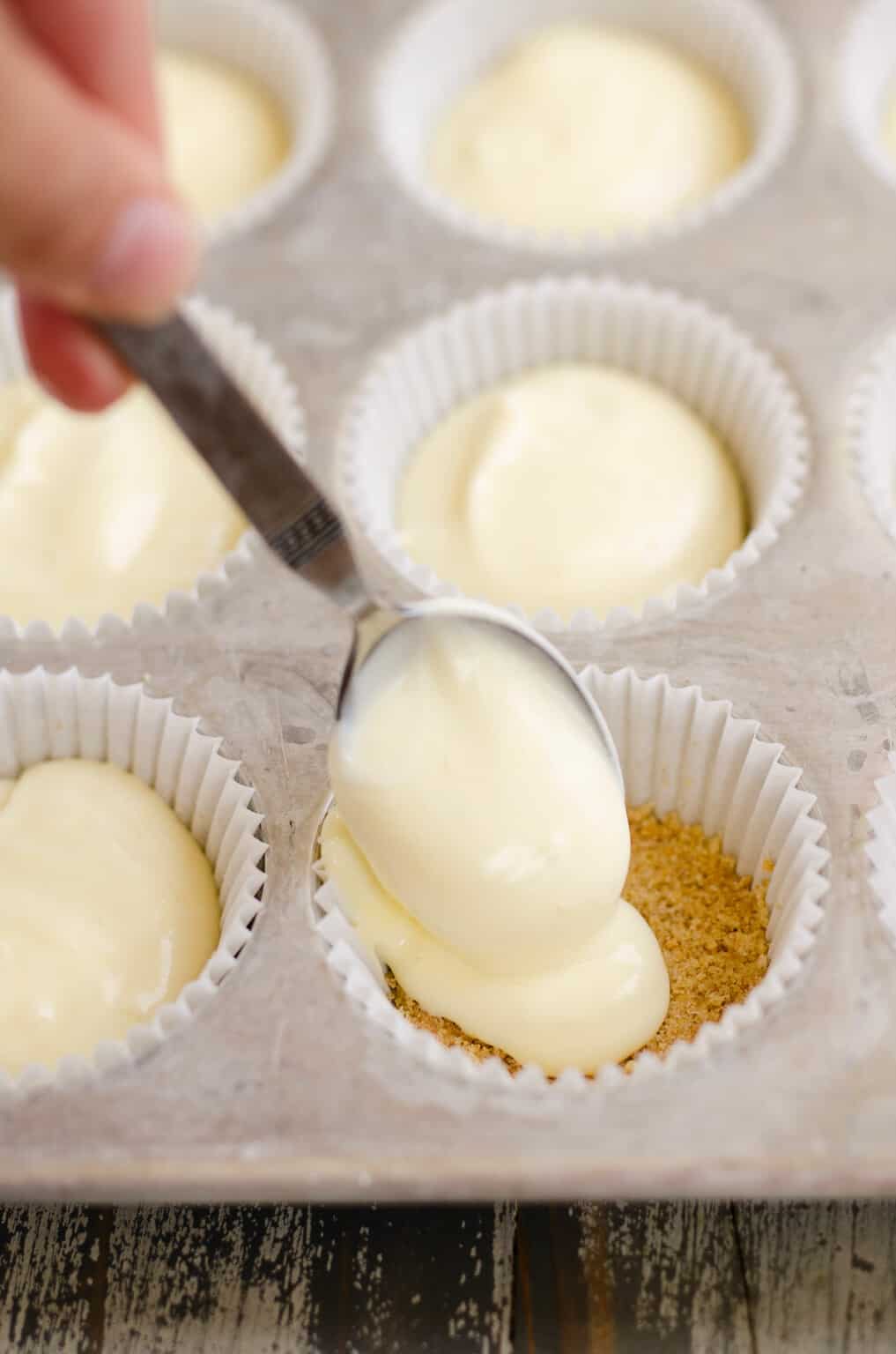 Strawberry Rhubarb Mini Cheesecakes