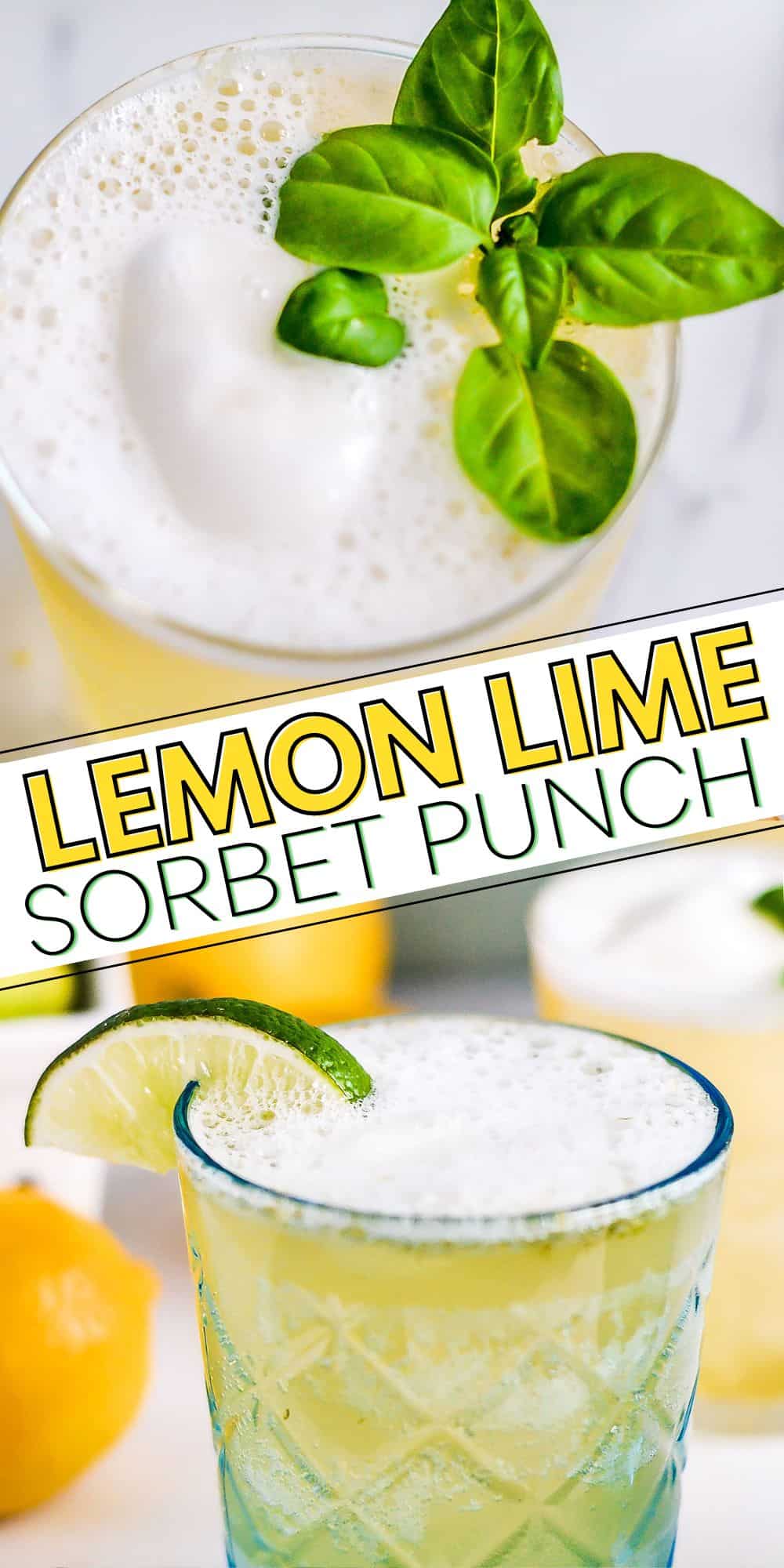 Lemon Lime Sorbet Punch