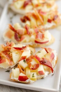 Apple Bacon Bleu Cheese Crostini
