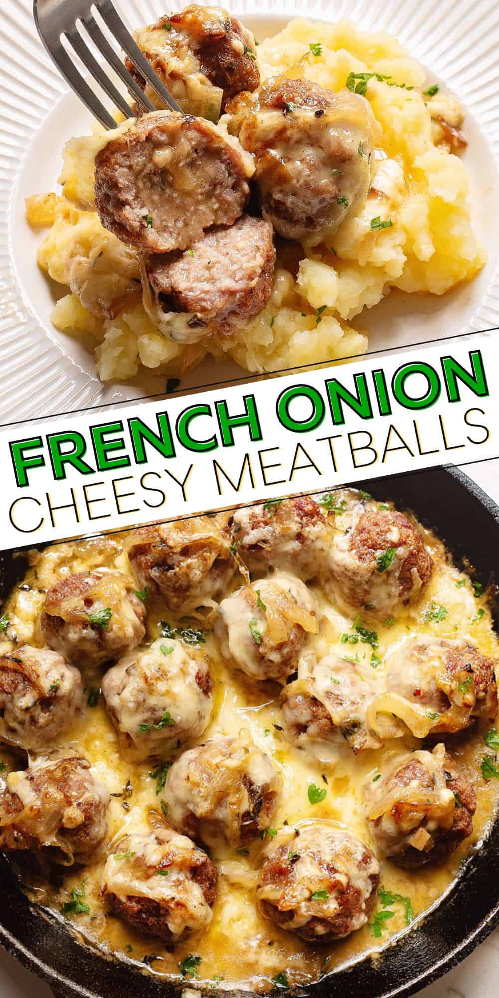 French Onion Meatballs