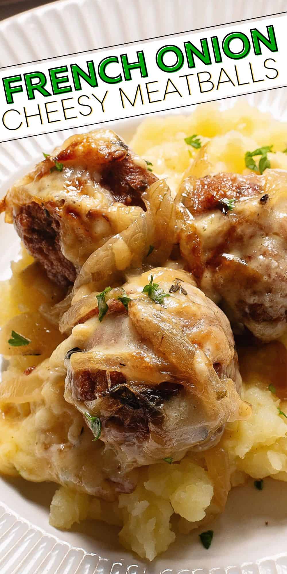 French Onion Meatballs