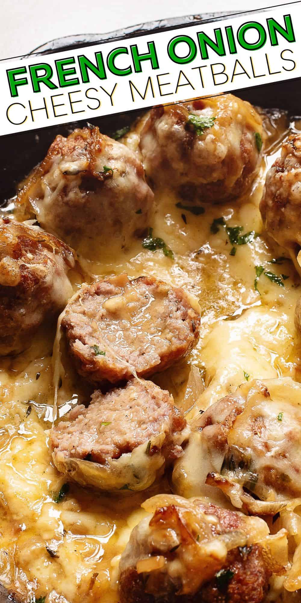 French Onion Meatballs
