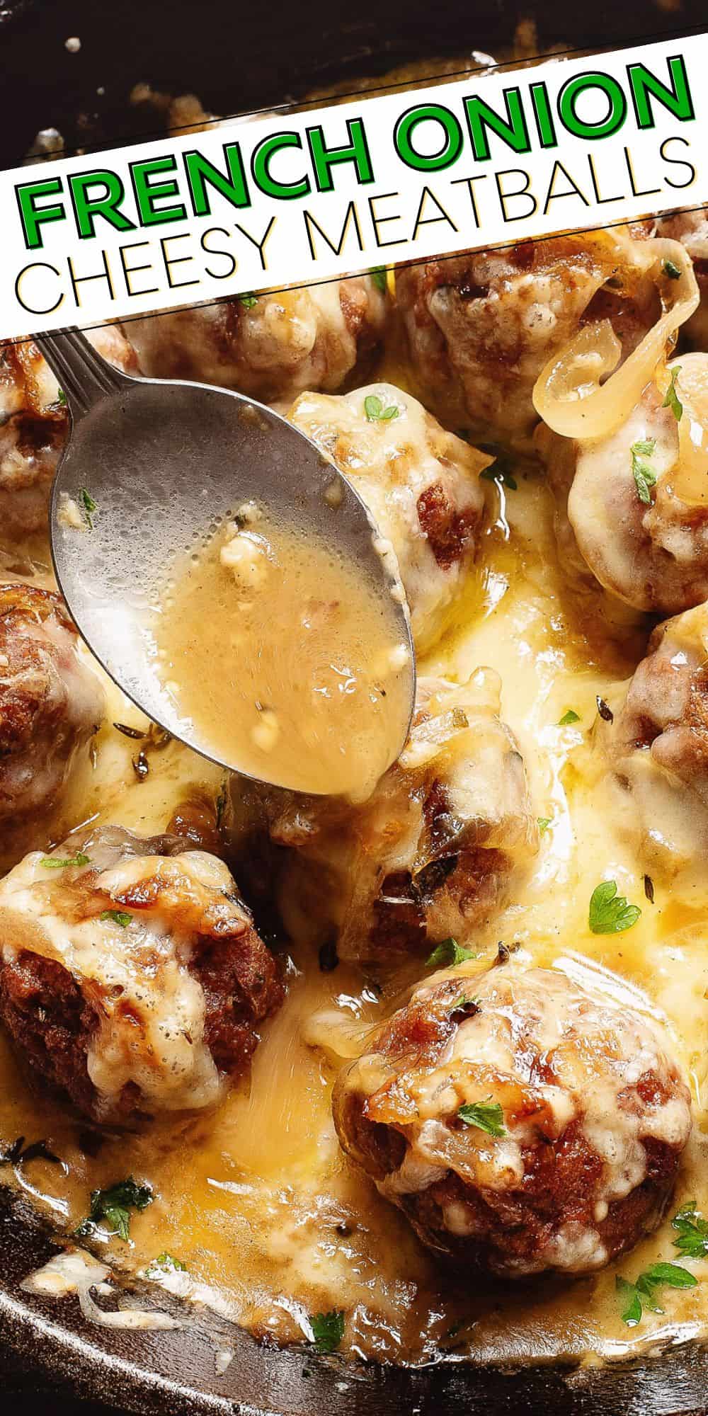 French Onion Meatballs