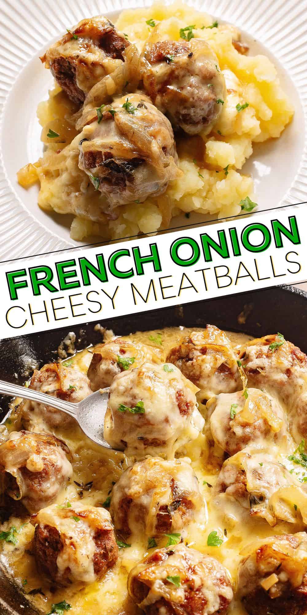 French Onion Meatballs