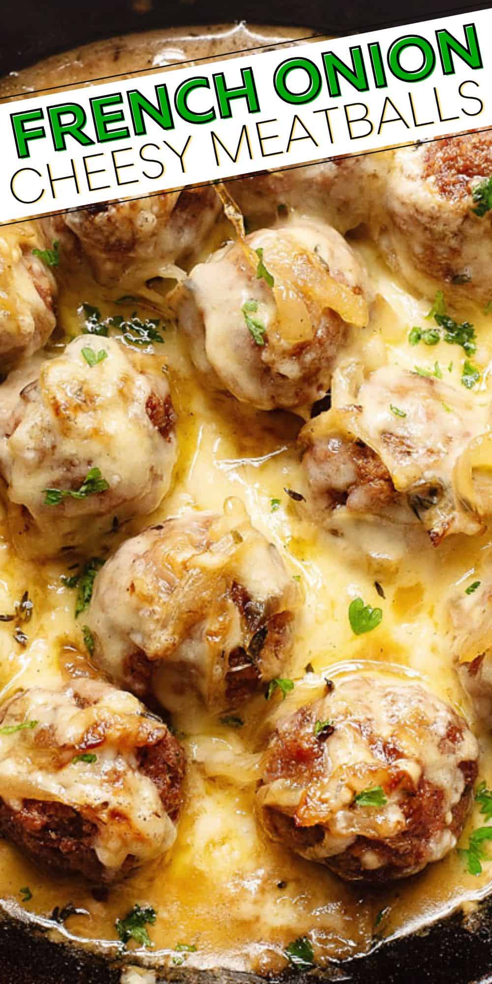 French Onion Meatballs