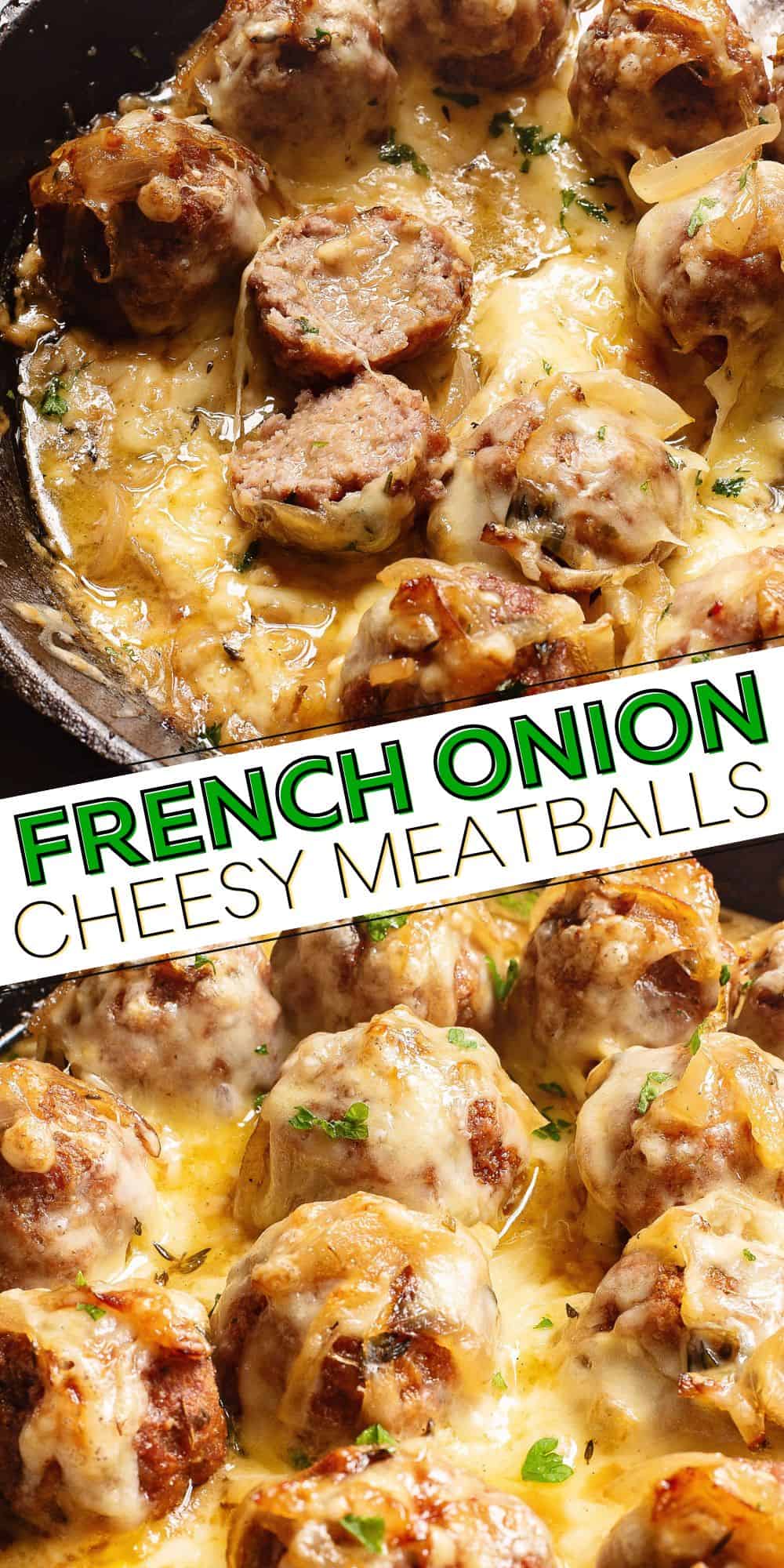 French Onion Meatballs