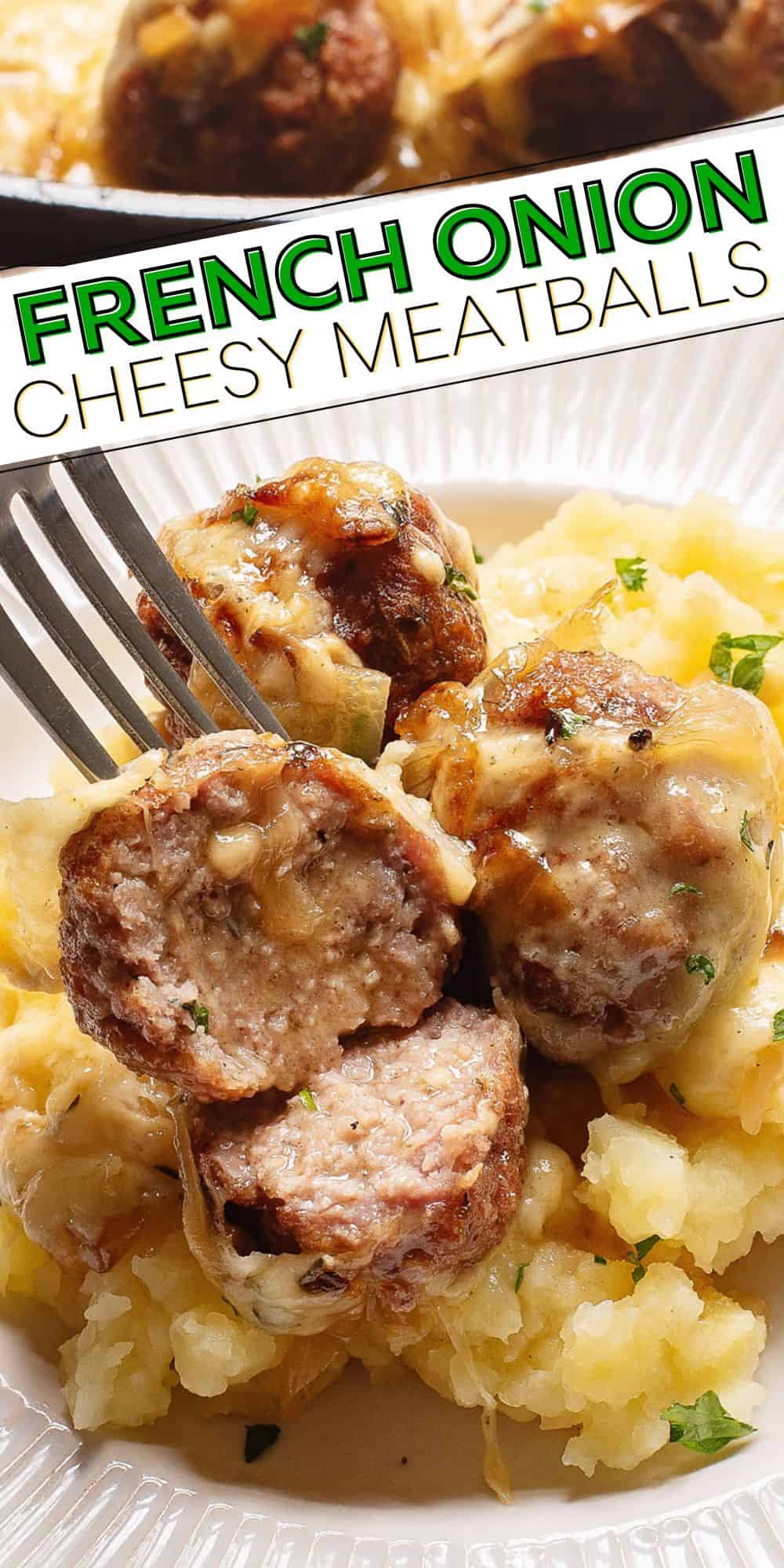 French Onion Meatballs