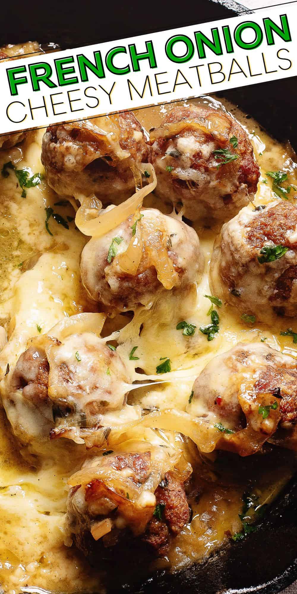 French Onion Meatballs