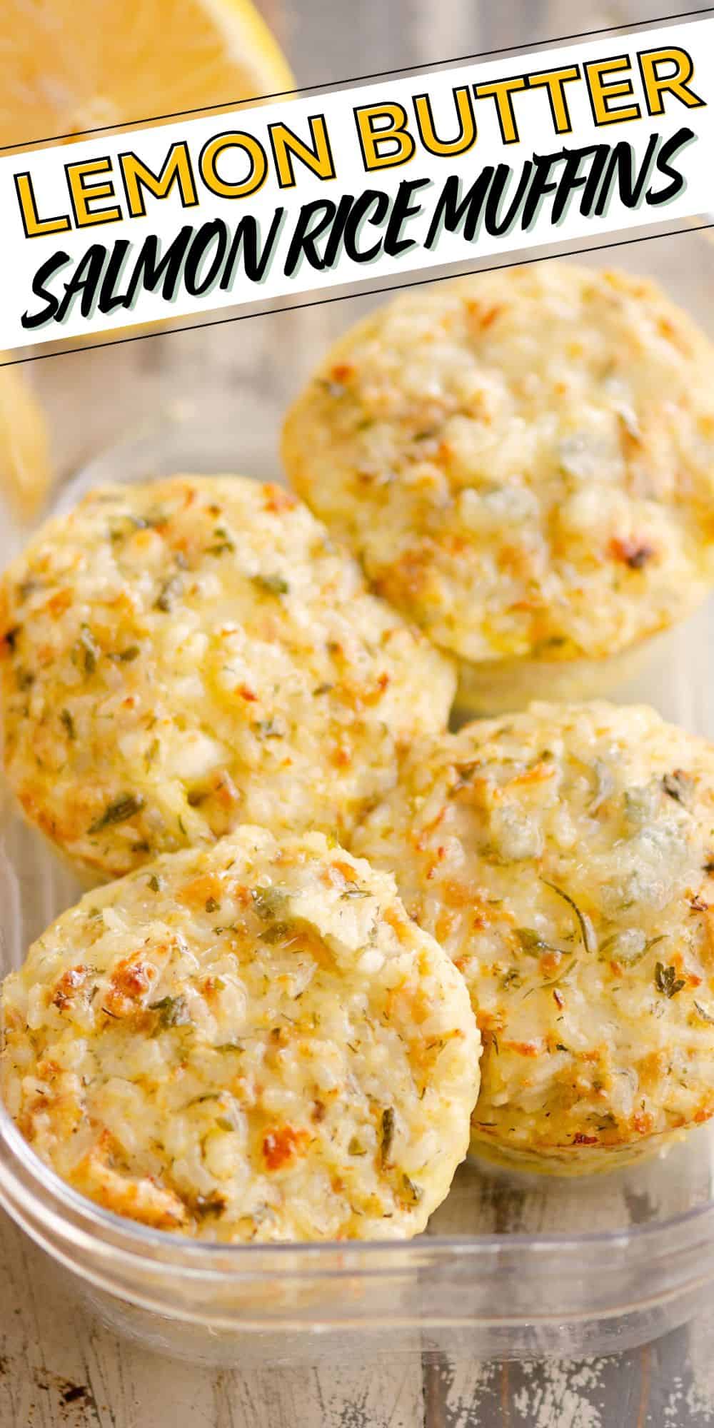 Lemon Butter Salmon Rice Muffins